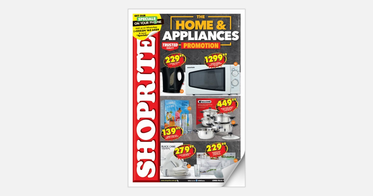 Shoprite Home & Appliances Promotion Ghana 18 August 2025 - 07 ...